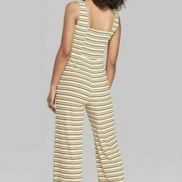 wild fable | Pants & Jumpsuits | Yellow Striped Boho Jumpsuit Romper L ...